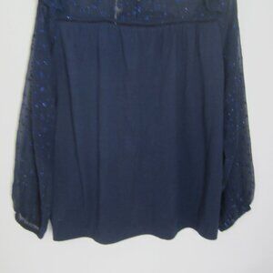 Fat Face | Tops | New Fat Face Stella Womens 2 Navy Blue Ls Star ...